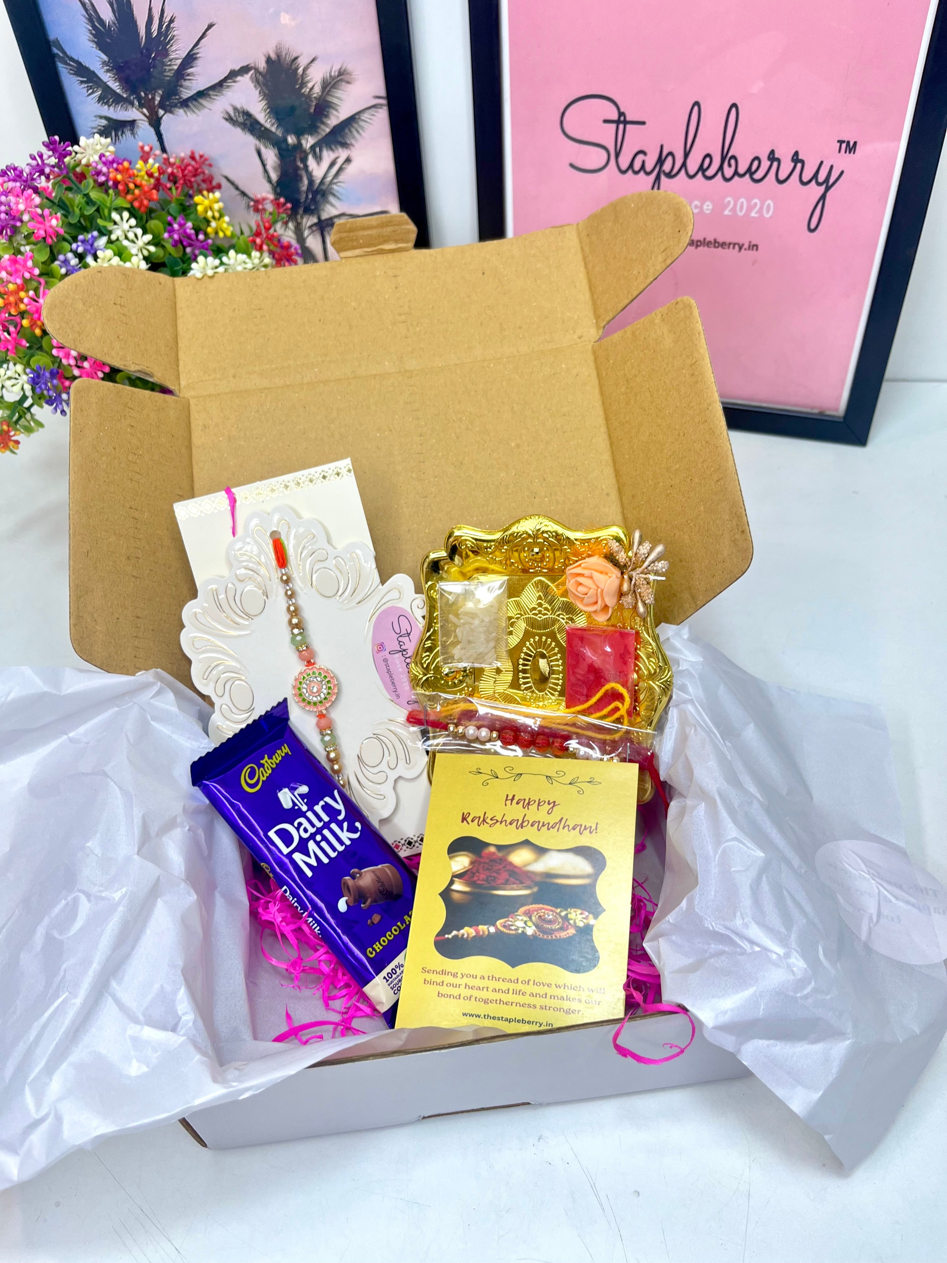 Rakshabandhan box for brothers | Rakhi Essential Box – Stapleberry