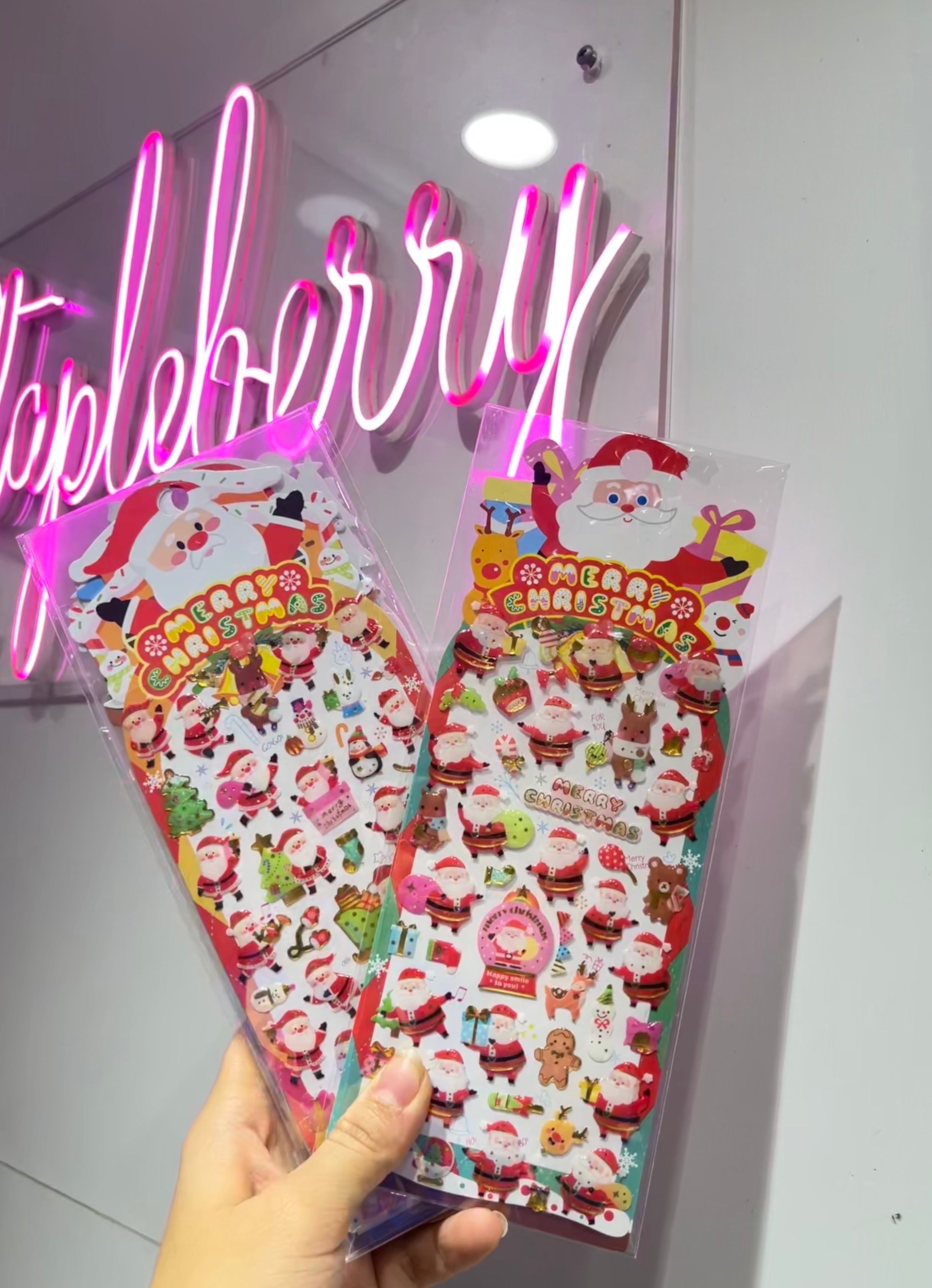 Christmas Stickers | Christmas sticker card (1 card) – Stapleberry