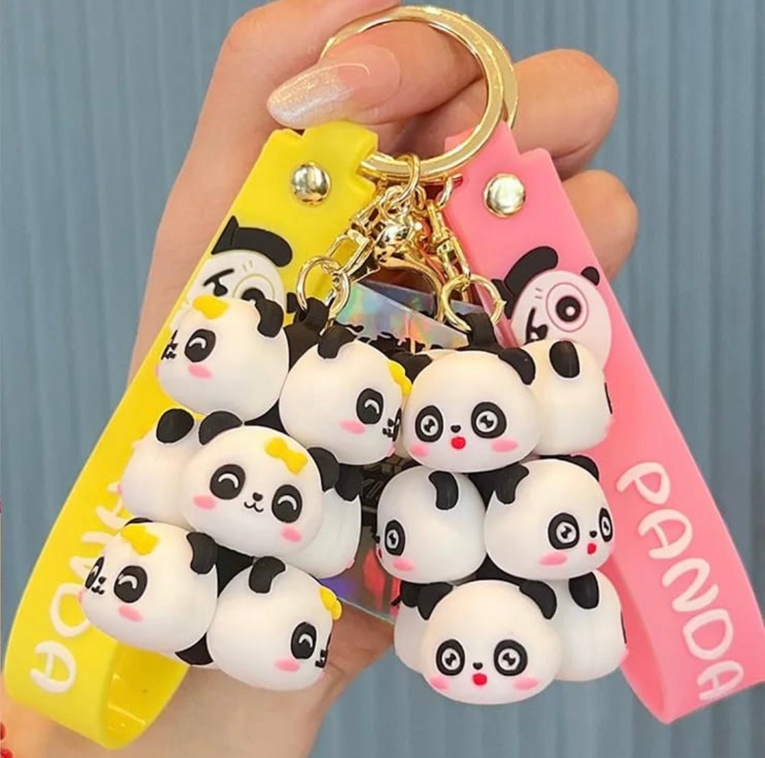 Multi Panda Keychain | cute panda keychain (1pc) – Stapleberry