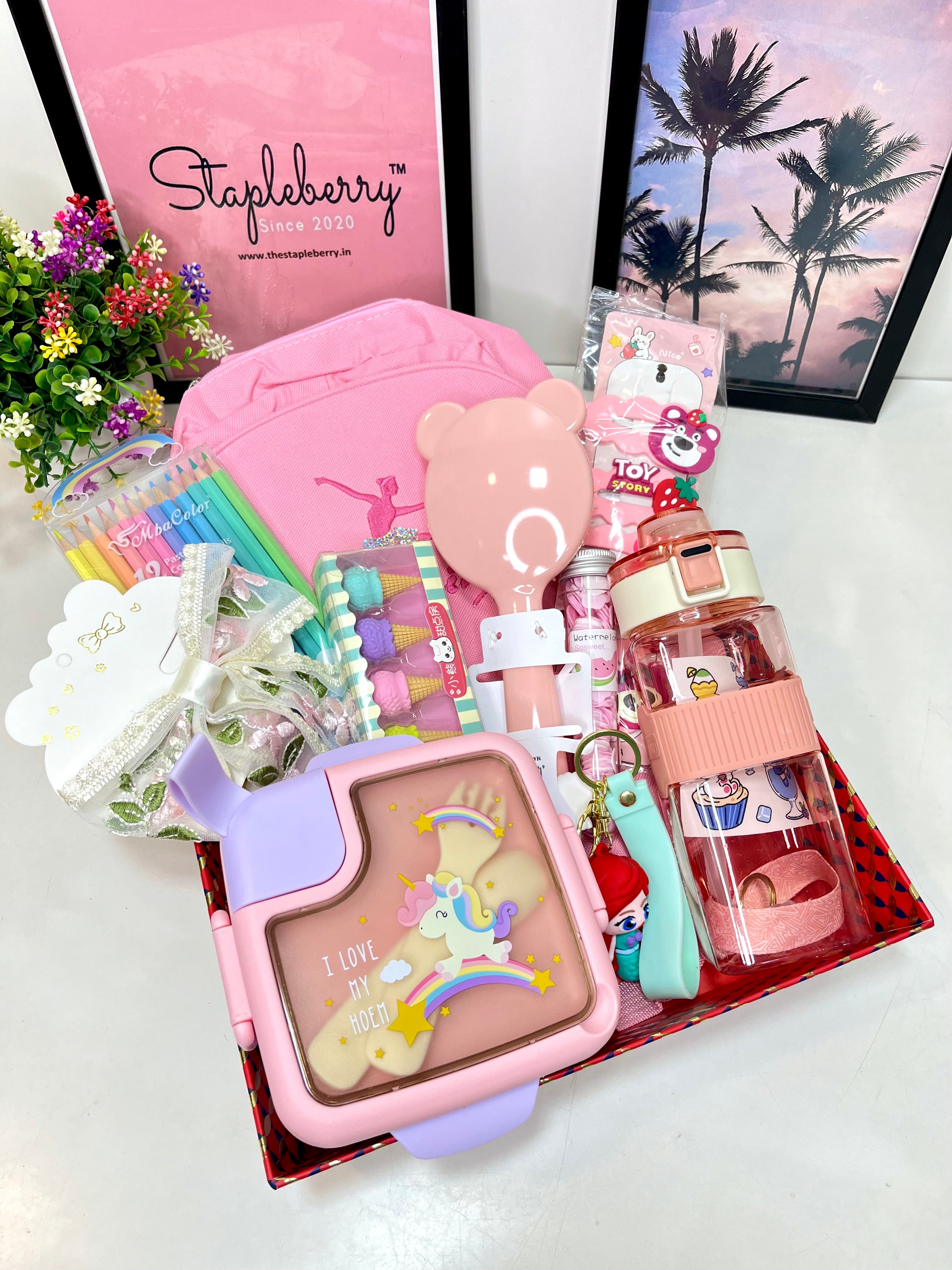 School Essential Basket | Pink School Basket – Stapleberry