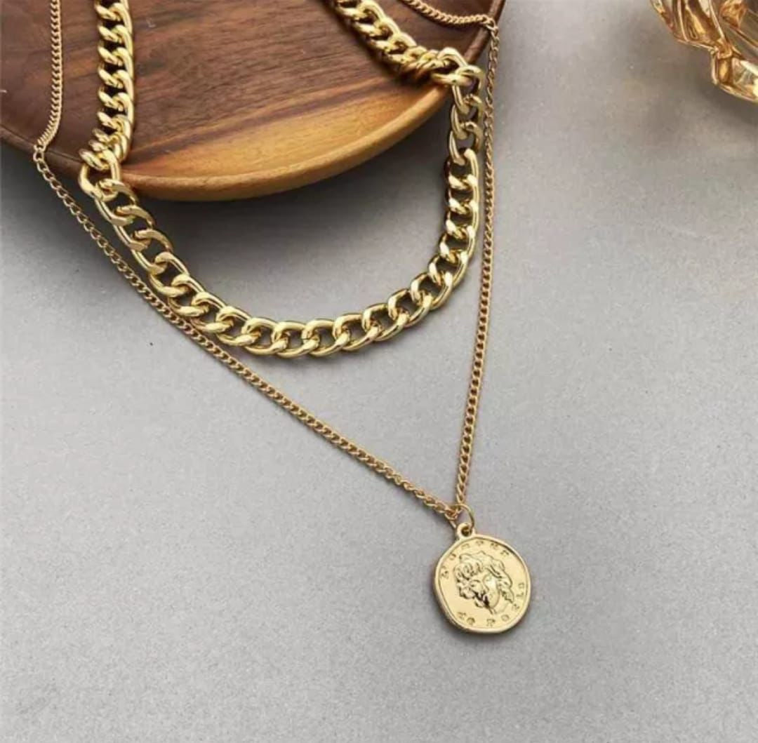 Coin necklace | Double layered coin neckpiece – Stapleberry